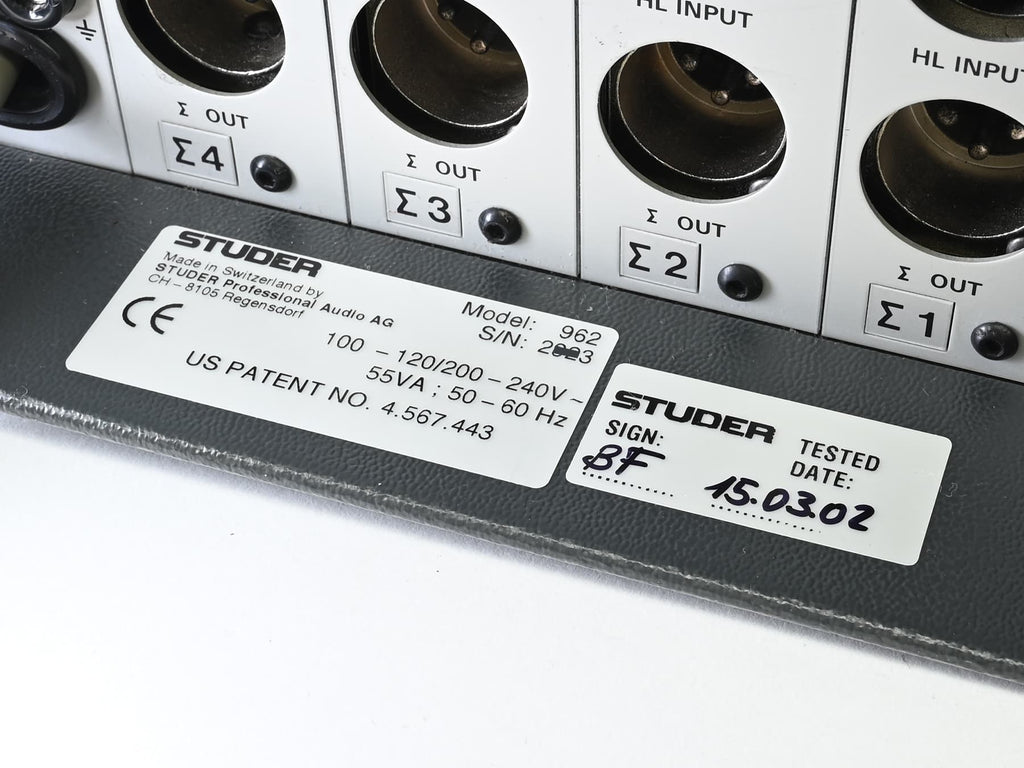 Studer 962 (Vintage) – BAKU Pro Audio
